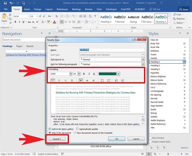 Using Word Styles Best Practices In Accessible Online Design